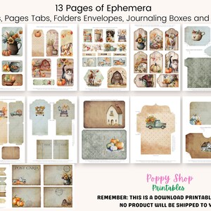 Fall Farm Junk Journal, Autumn, Fall Farmhouse, Junk Journal Kit ...