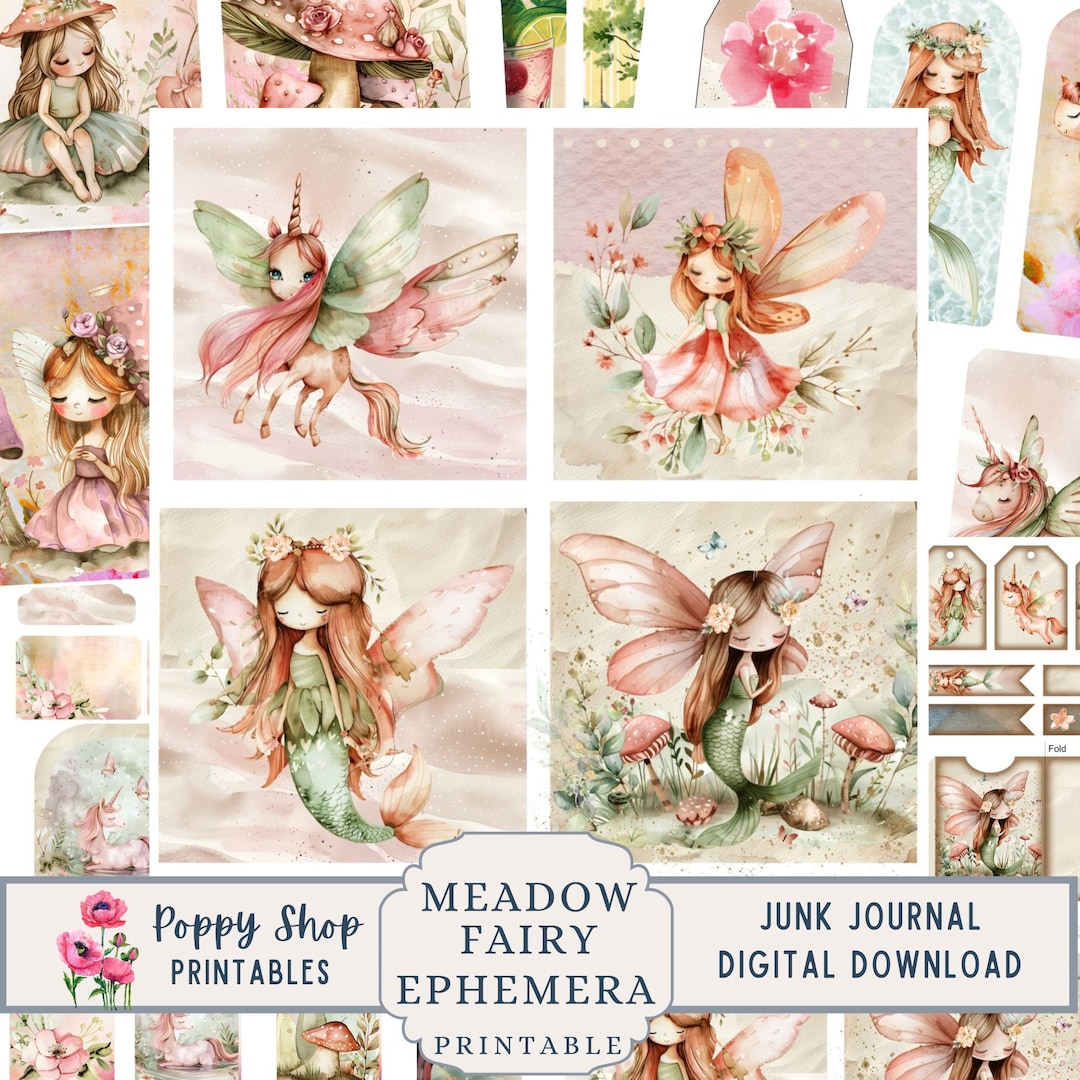 Fairy Ephemera, Mermaid Ephemera, Unicorn Ephemera, Junk Journal ...