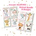 Safari Animal Valentines Day Cards, Animal, Bundle, Valentine ...