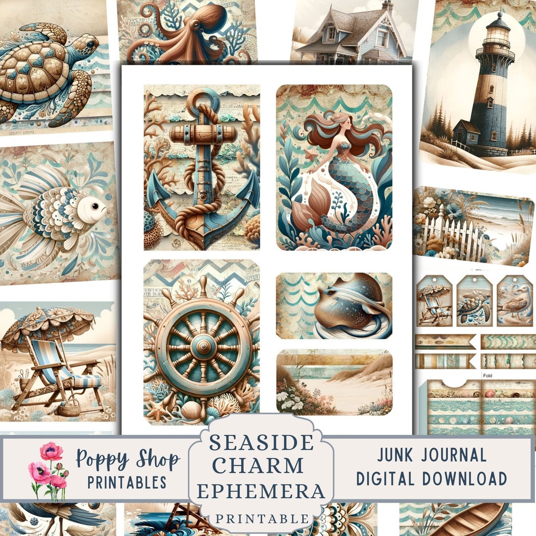 Beach Ephemera, Ocean Junk Journal Kit, Seaside, Summer, Beach ...