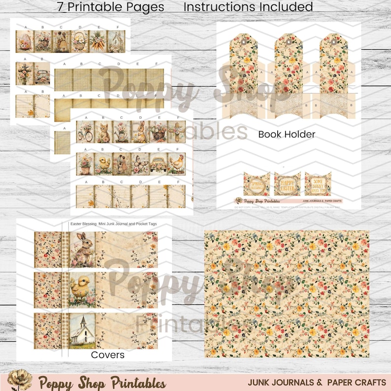 Mini Book, Printable Mini Book, Miniature Book, Spring, Easter, Spring ...