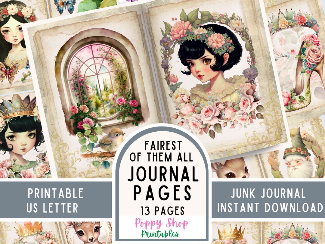 Fairytale Journal Pages, Junk Journal, Paper, Princess, Magical ...