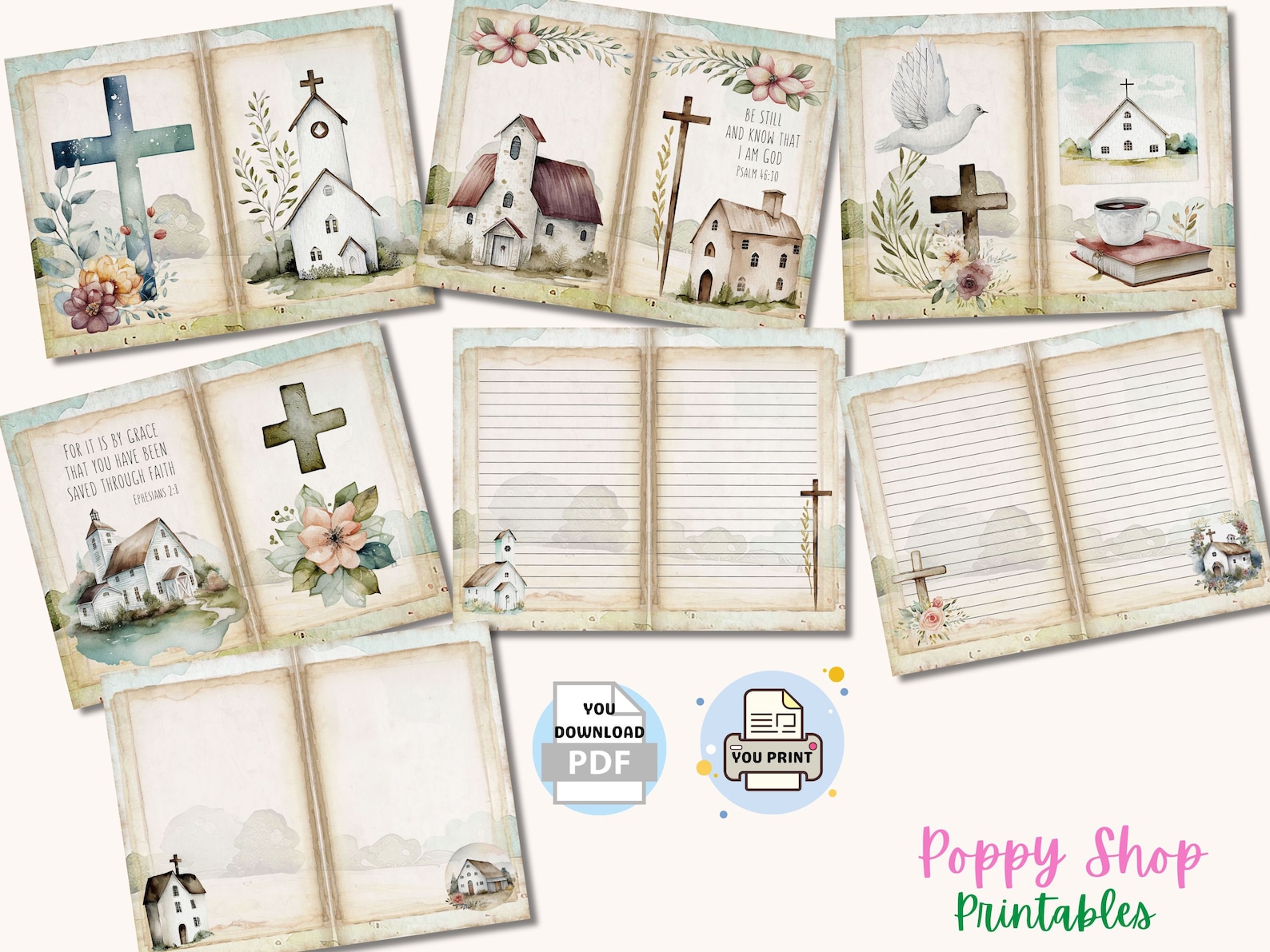 Faith Junk Journal Kit, Christian, Prayer Journal, Journal Pages, Faith ...