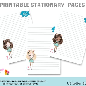 Printable Journal Pages, Printable Lined Paper, Printable Stationary ...