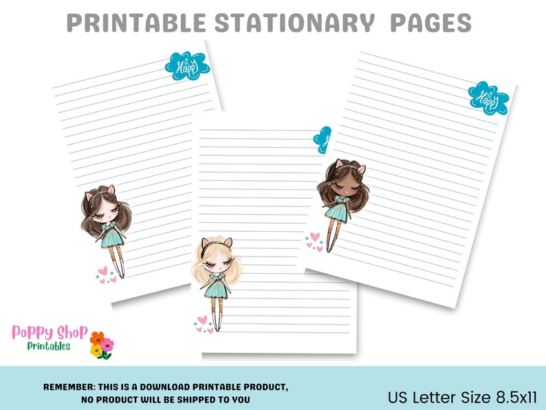 Printable Journal Pages Printable Lined Paper Printable - Etsy