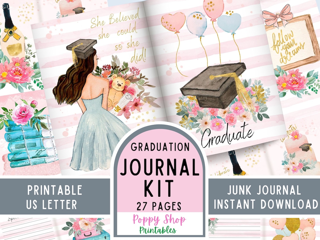 Graduation Junk Journal, Junk Journal Kit, Graduation, Printable ...