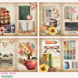 Back to School Junk Journal Kit, Teacher, Vintage, School, Fall ...