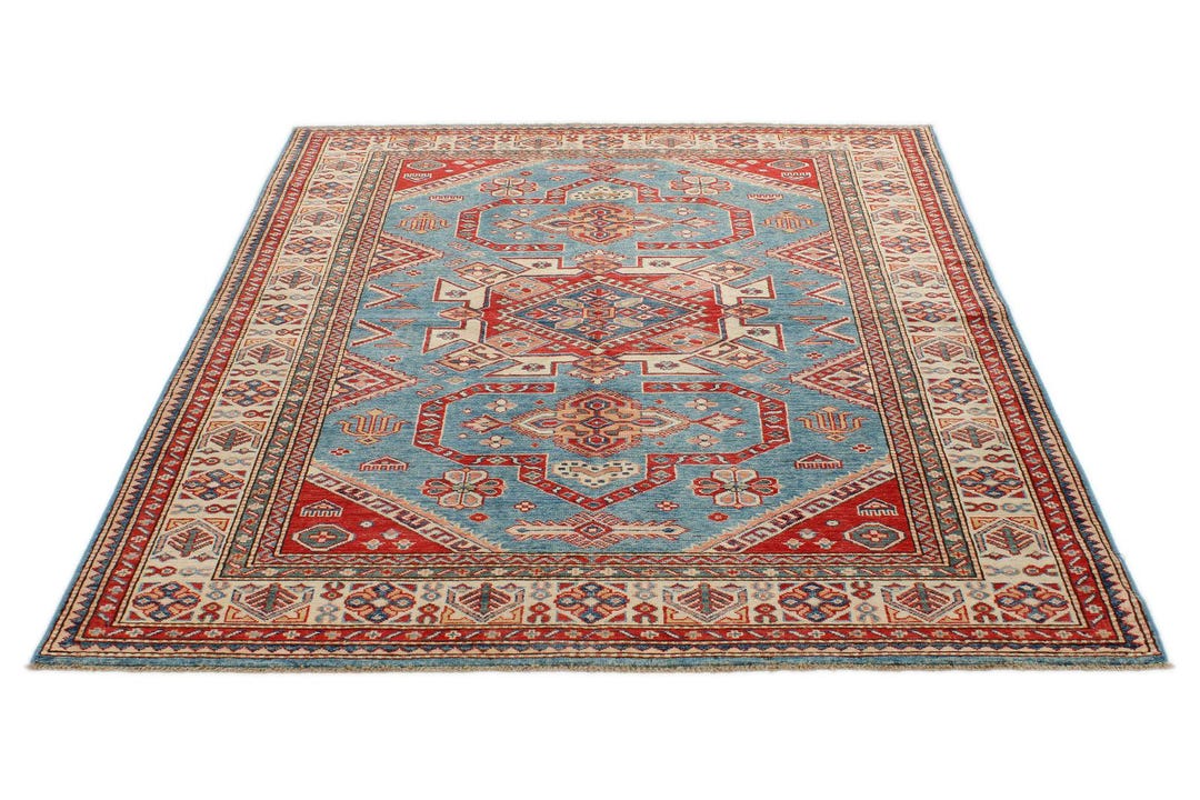 5x7 Blue and Ivory Vintage Area Rug - Etsy