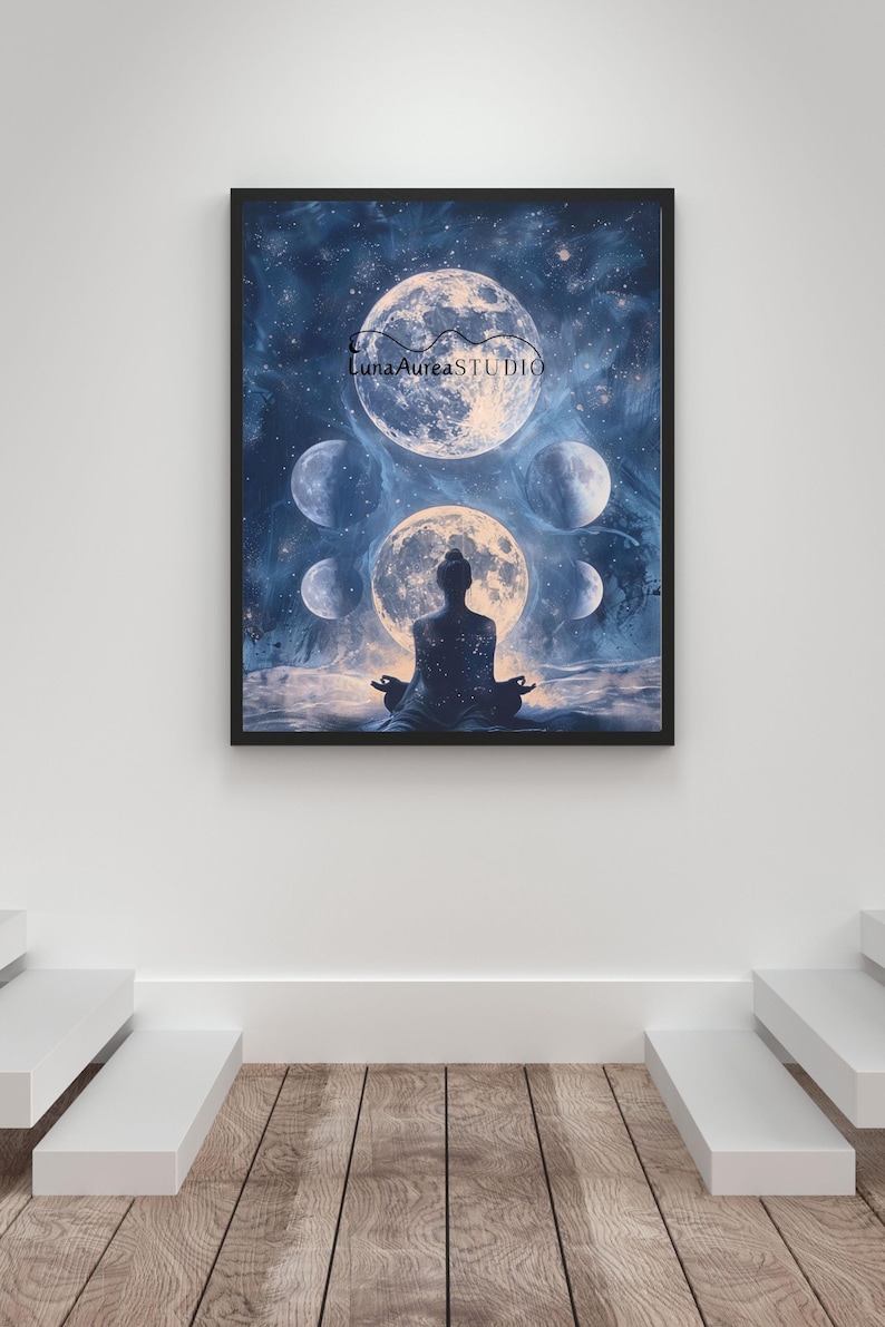 Downloadable Moon Phases Art Celestial & Spiritual Boho Digital Wall ...