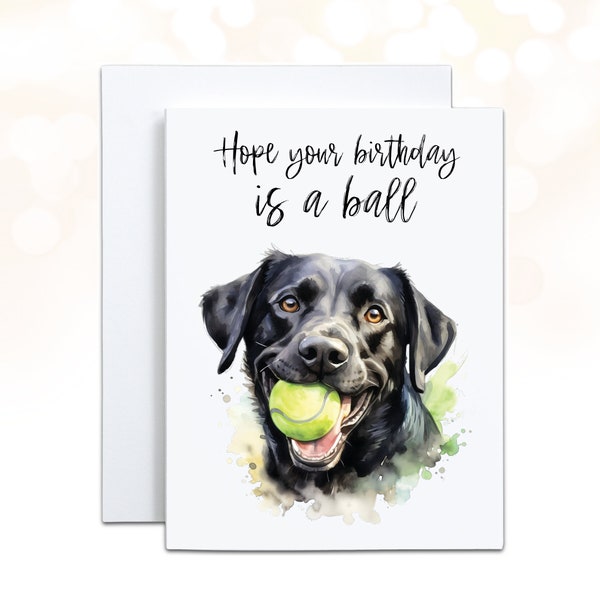 Black Lab Birthday Card - Etsy