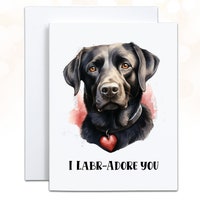 Labrador Valentine's Day Card: Chocolate Lab, Dog Lover Gift - Etsy