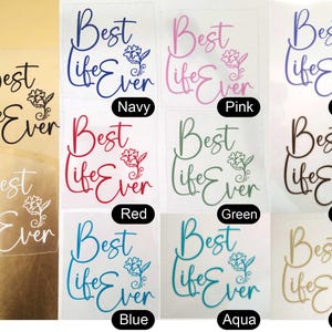 Best Life Ever Sticker Pick Color JW Gift UV DTF Label for Mug or ...