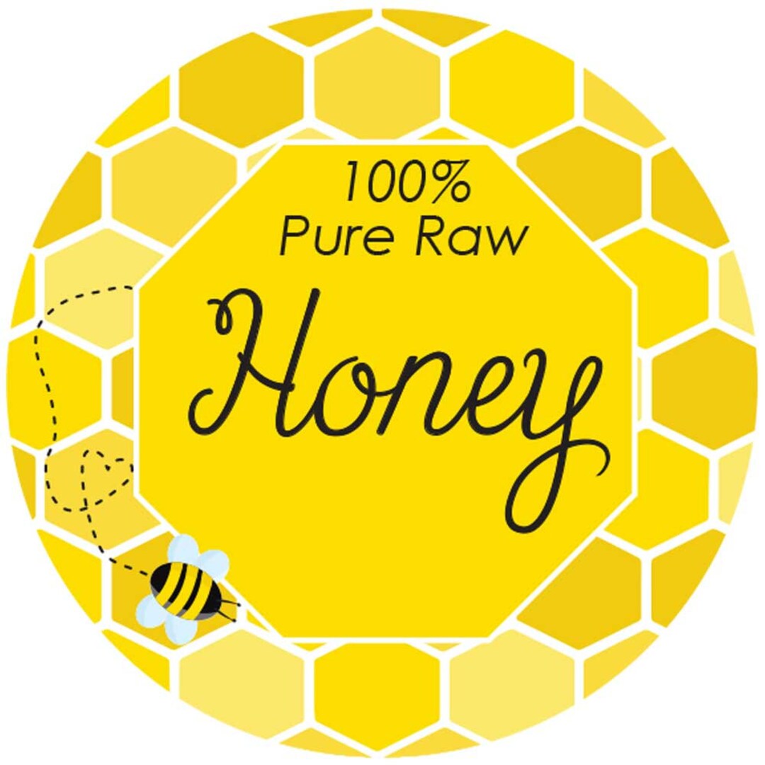 PRINTED 1.9 Inch Honey Labels Write in Round Stickers for Canning Honey ...
