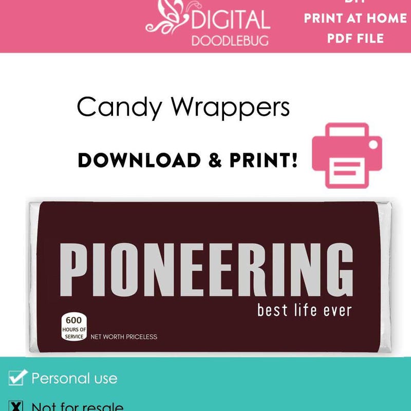 Pioneering Candy Wrapper - Etsy