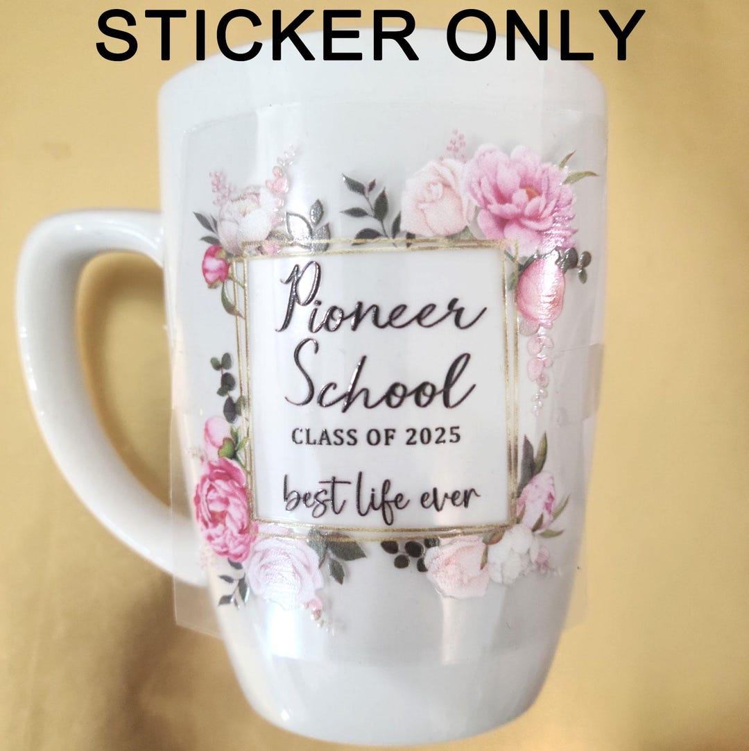 Pioneer School 2025 Sticker Floral Pink Roses JW Gift UV DTF Label for ...
