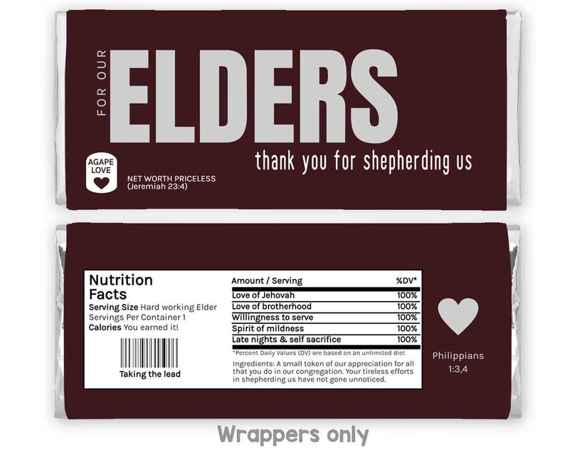 DIY Printable Candy Bar Wrappers Template Elder School Appreciation ...