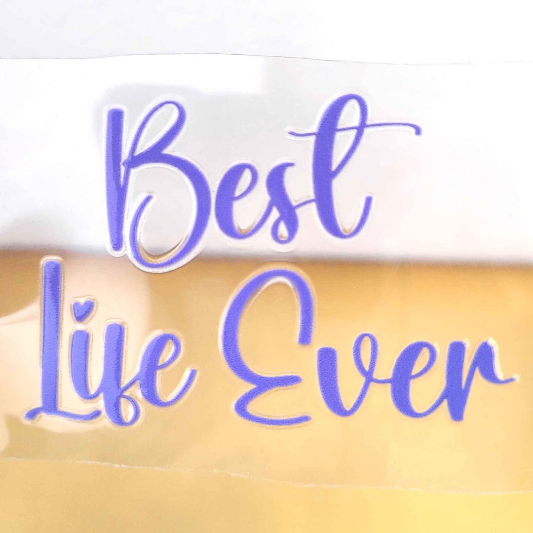 Best Life Ever Sticker Pick Color JW Gift UV DTF Label for Mug or ...