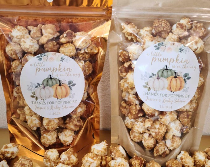 Pumpkin Wedding Popcorn Favors Fall Thank You for Poppin' by Favors 3 ...