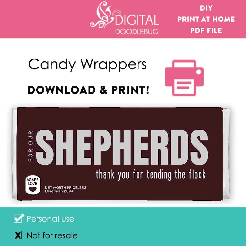 DIY Printable Candy Bar Wrappers Template Elder School Appreciation ...