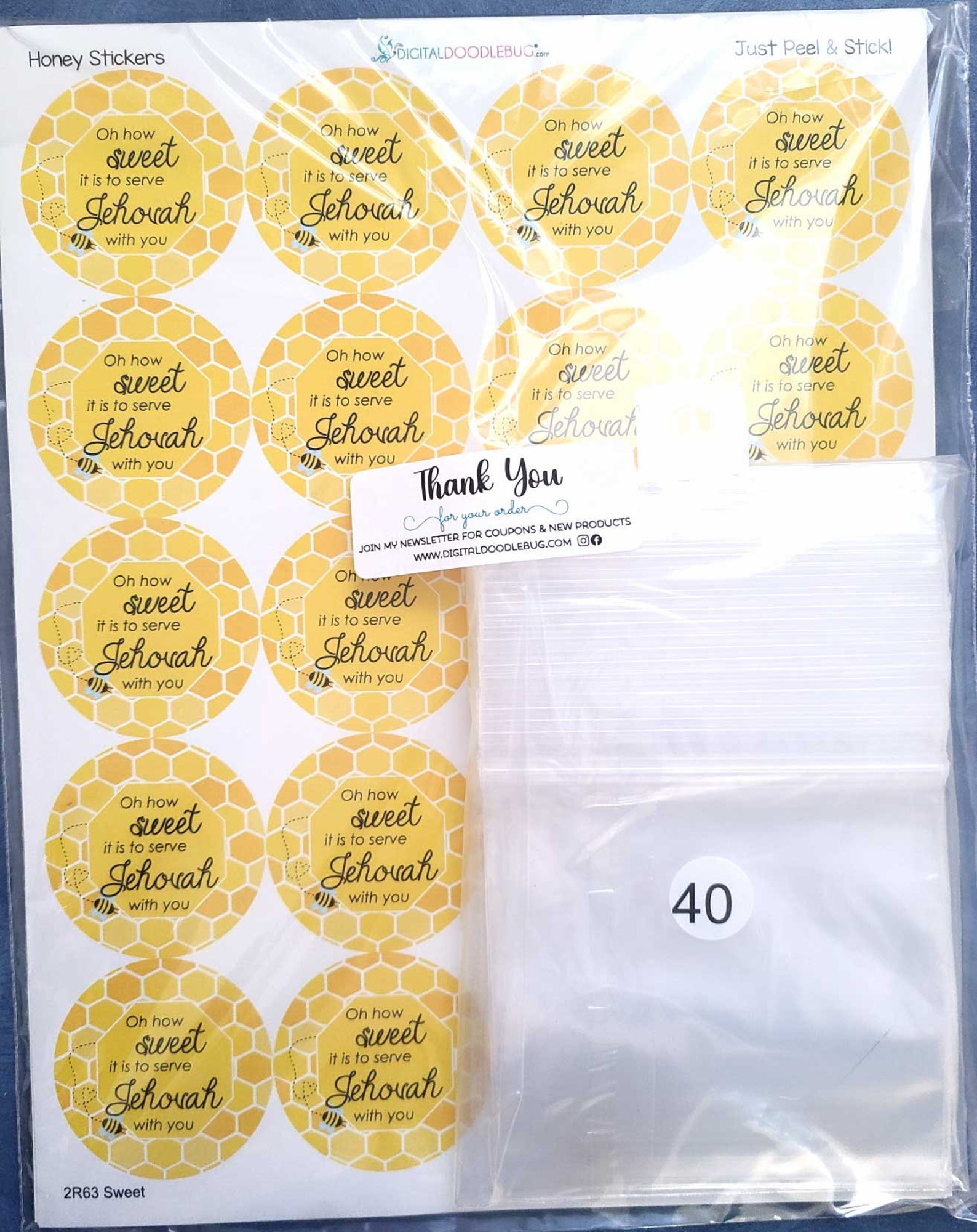 1.9 Inch Stickers With Bags Jw Pioneer Gifts Bulk, How Sweet It is to ...