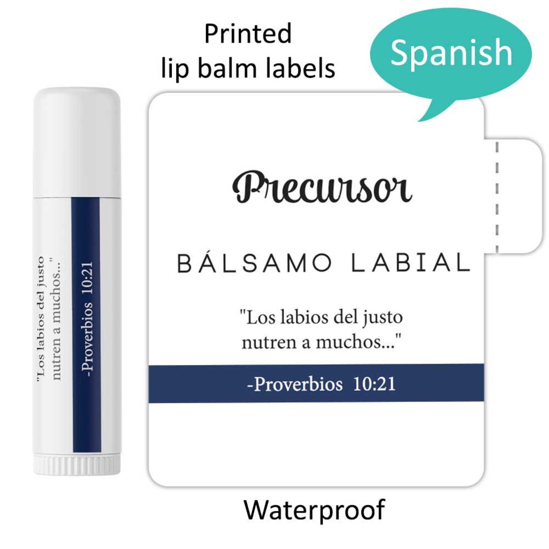 Español Spanish Printed Lip Balm Labels Precursor JW Pioneer School ...