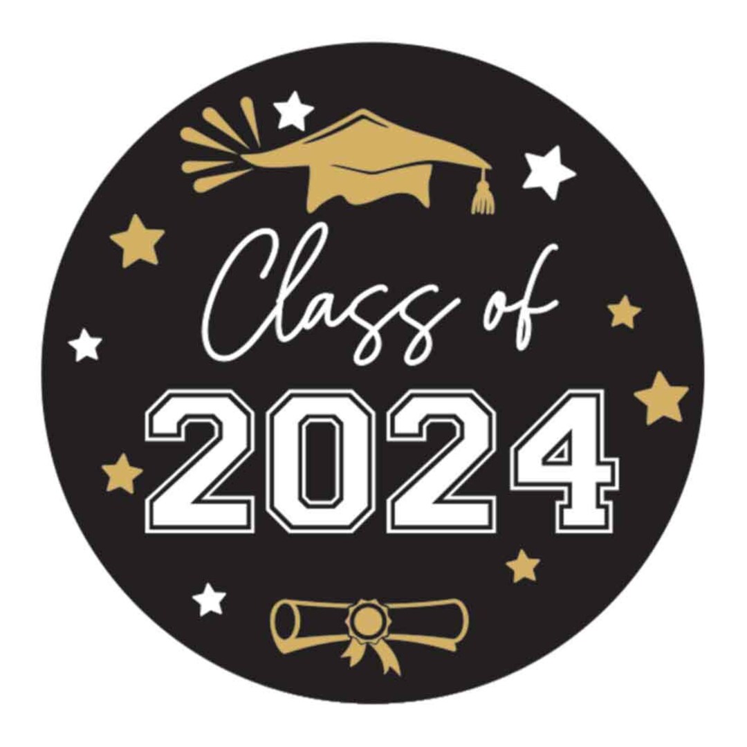 Graduation Party Favor Stickers, Class of 2024 Stickers for Favors ...