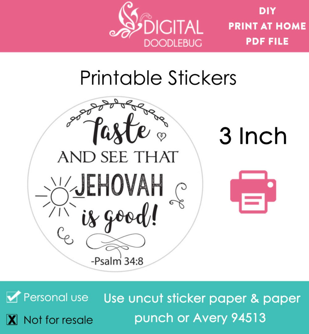 DIY Printable 3 Inch Round Stickers Template Pioneer School ...
