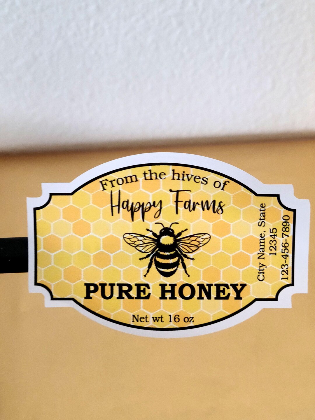 Custom Honey Labels Backyard Hive Beekeeper Waterproof 2x3 Inch - Etsy