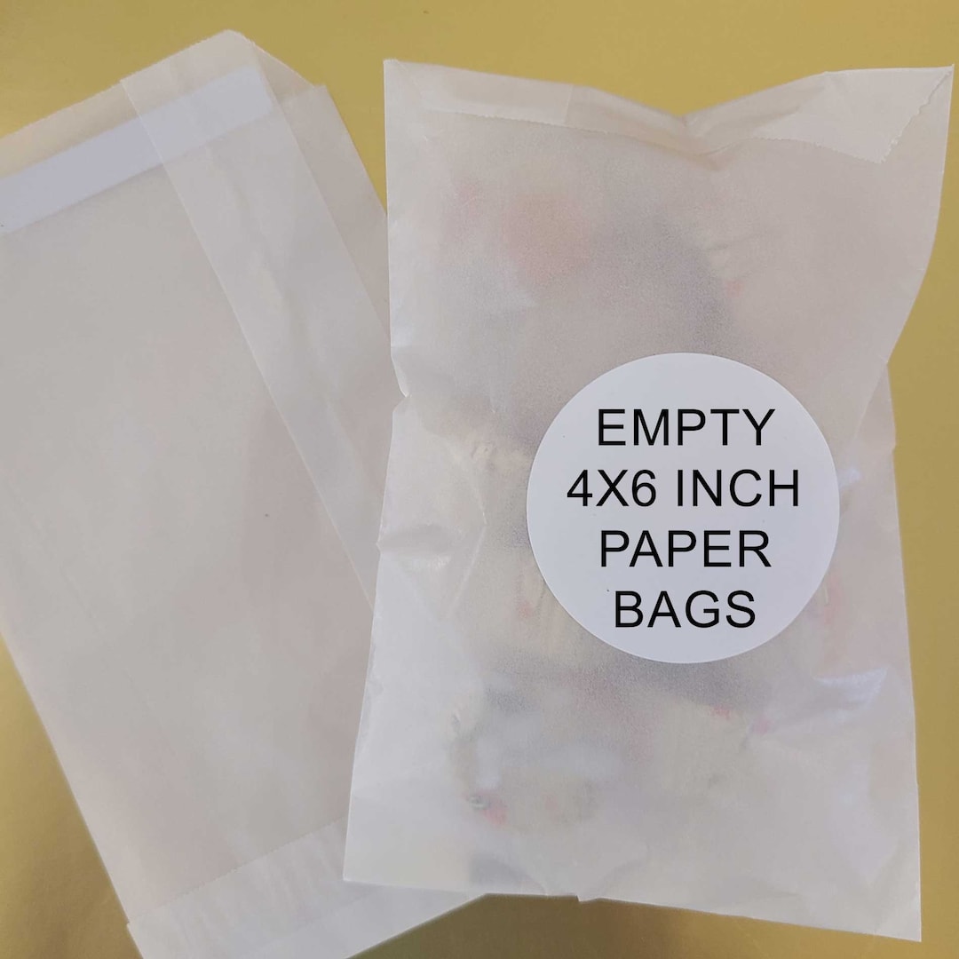 Empty Bags for Favors, Small White Paper Bags 4x6 Inches Self Seal Eco Friendly - Etsy