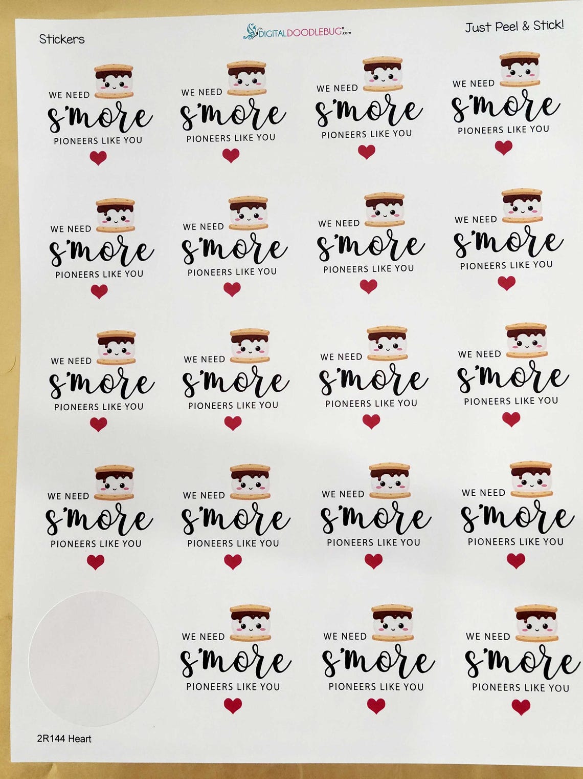PRINTED 1.9 Inch Stickers Jw Pioneer Gift We Need S'more Pioneers Like ...