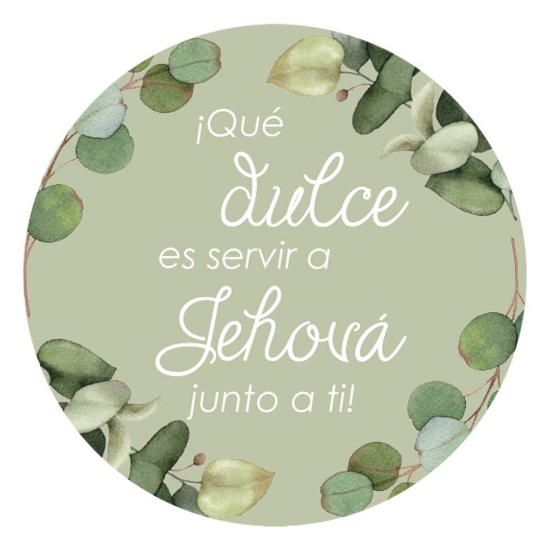 PRINTED 1.9 Inch Stickers JW Pioneer Gift Que Dulce Es Servir a Jehova ...