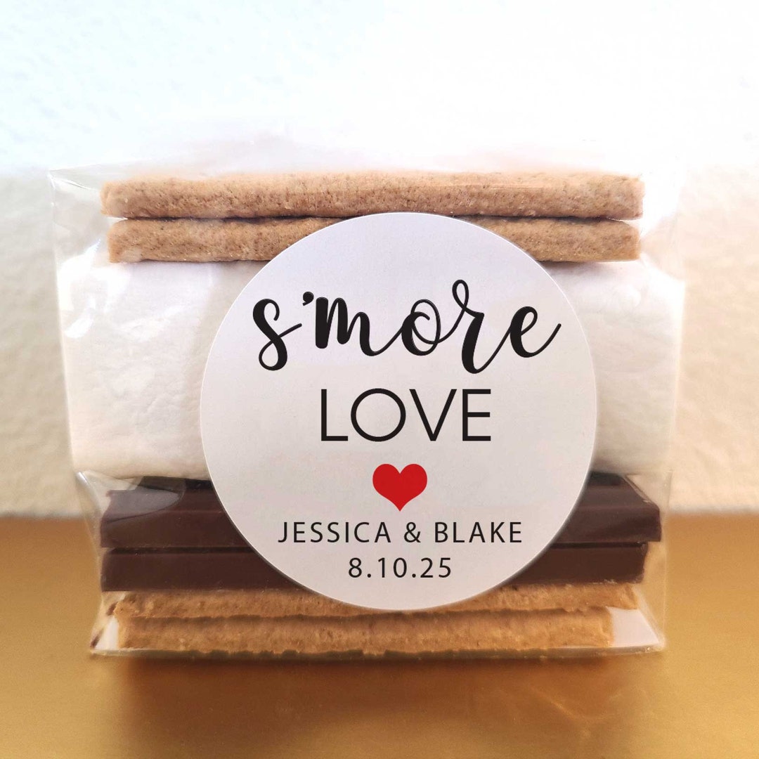 S'mores Favor Stickers With Bags, S'mores Wedding Favors Bulk, S'more ...