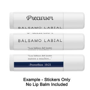 Español Spanish Printed Lip Balm Labels Precursor JW Pioneer School ...