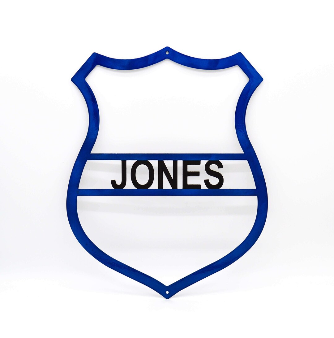 Personalized Police Badge Police Wall Art - Etsy