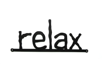 Relax Metal Sign | Etsy