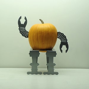 Robo Pumpkin Jackolantern Metal Art Robot Arms Free USA Shipping - Etsy