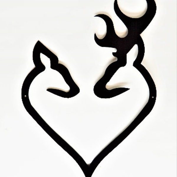 Buck and Doe Heart - Etsy