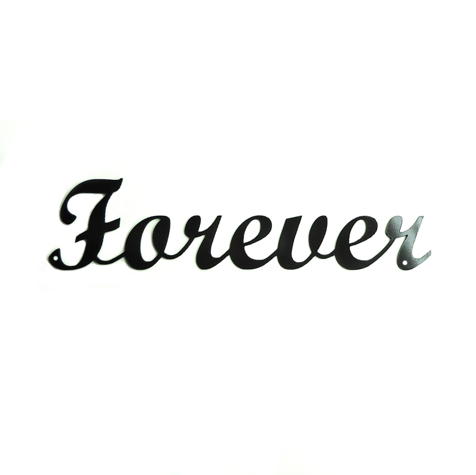 Forever Script Text Metal Wall Art - Etsy