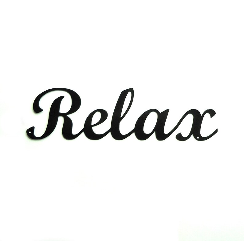 Relax Script Wall Art - Etsy