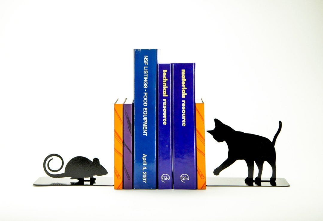 Cat and Mouse Bookends - Etsy