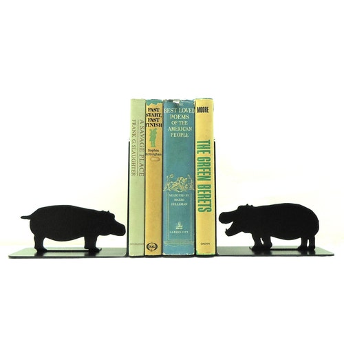 Hippo Bookends - Etsy