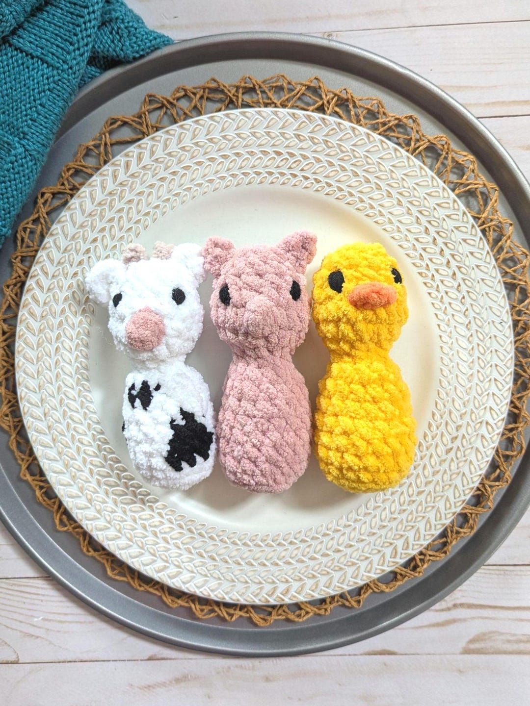 Crochet Farm Animal | Farm Cuddle Buddy | Farm Nursery Decor | Animal ...