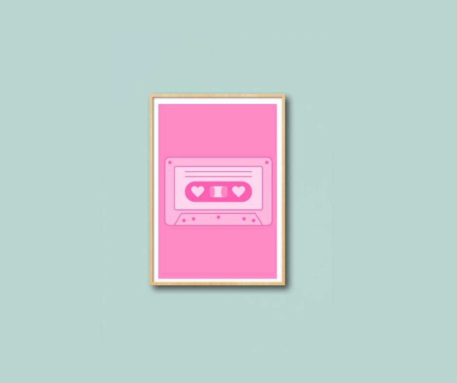 Retro Pink Digital Wall Art Set of 8 | Printable 80s-inspired Decor ...