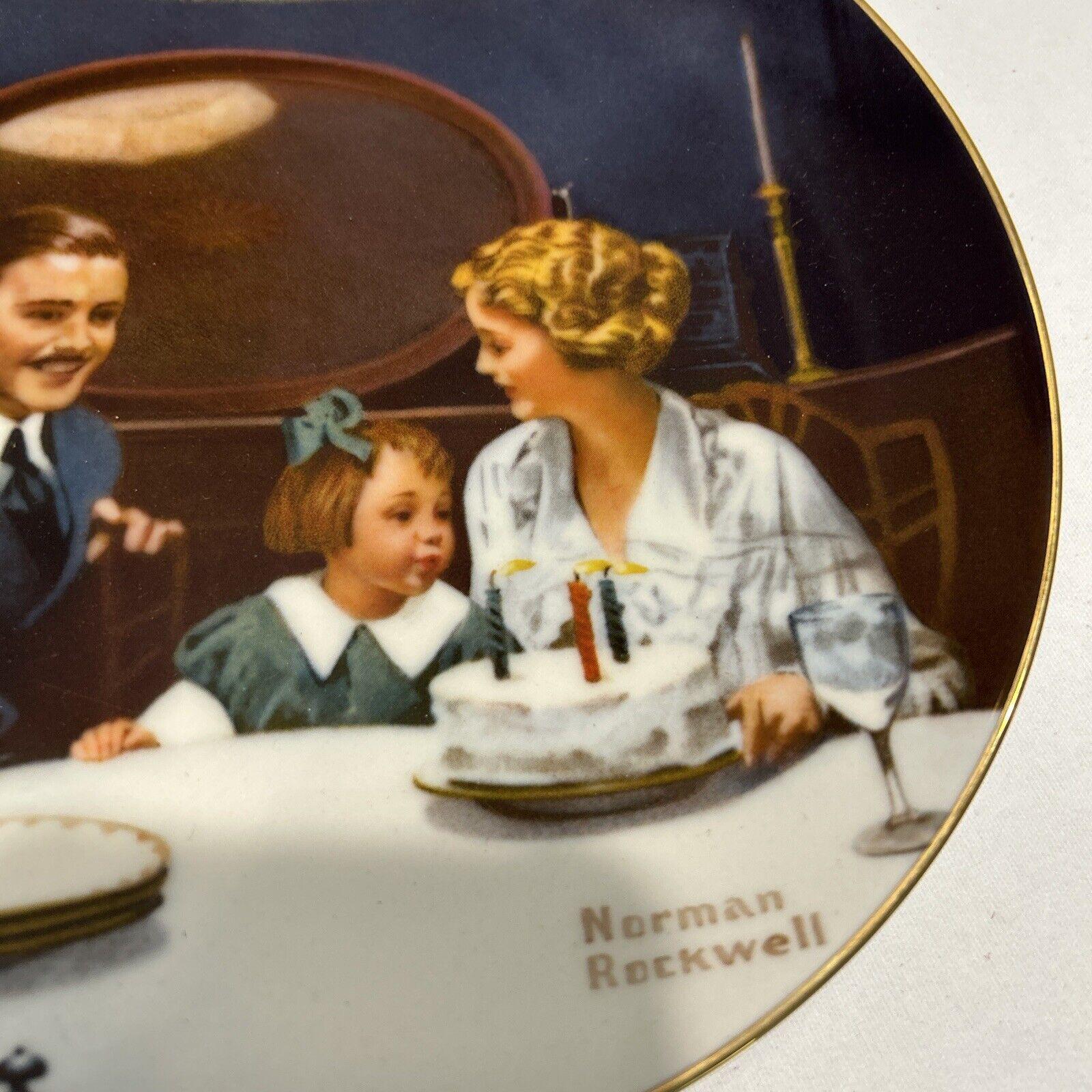 Vintage Norman Rockwell the Birthday Wish Plate - Etsy