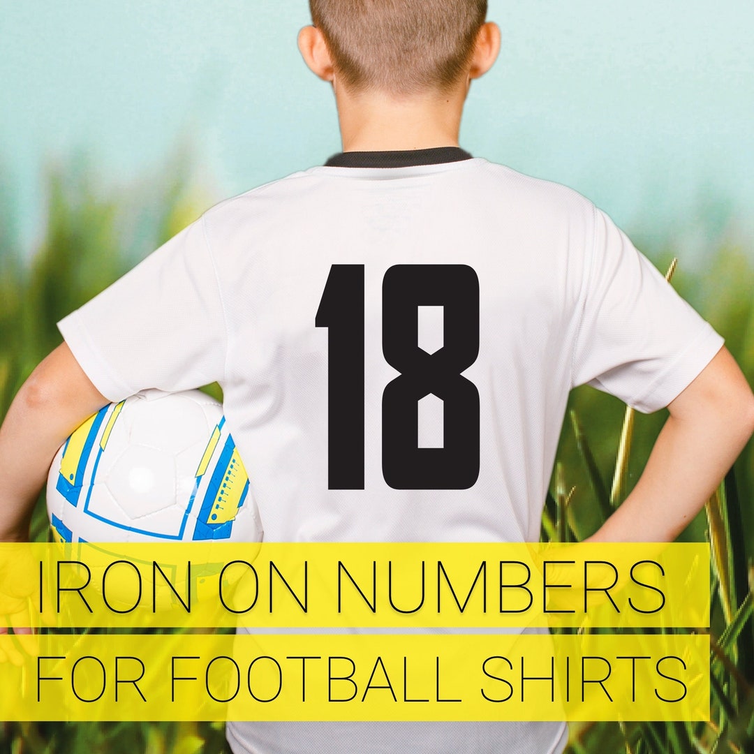 Iron on Numbers for Football Shirt, Iron on Vinyl Number, Create Your ...