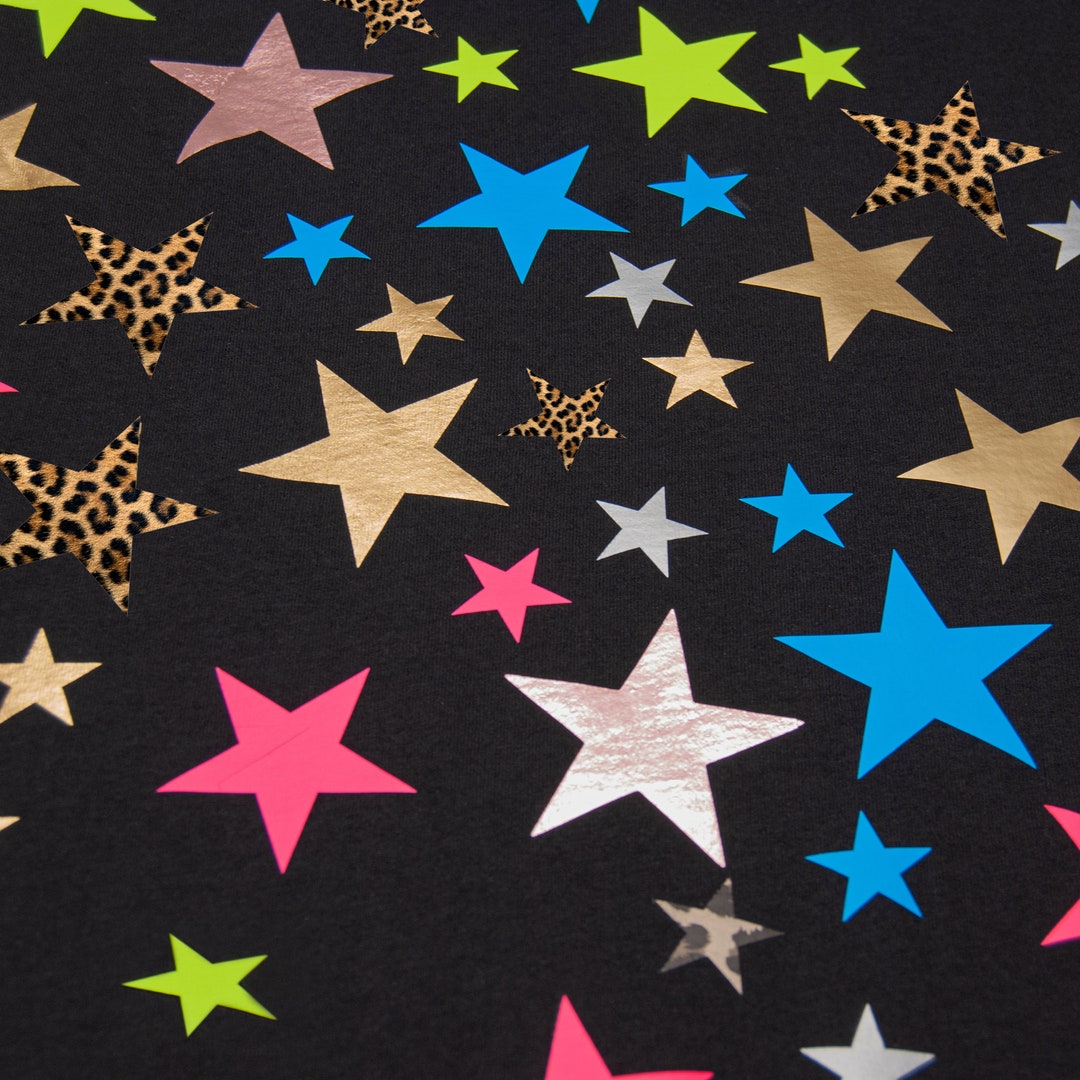Animal Print Iron on Stars Transfer, Customise Clothing With Stars ...