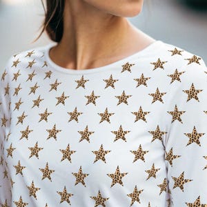 Animal Print Leopard Iron on Stars, Customise Clothing With Stars, Iron ...