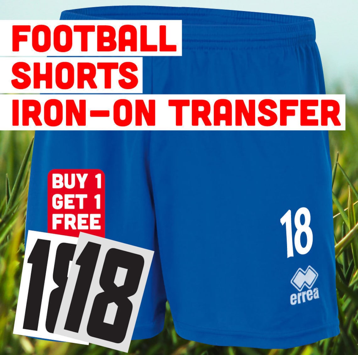 Iron On Initials Football Shorts Iron On Number Transfers | Etsy