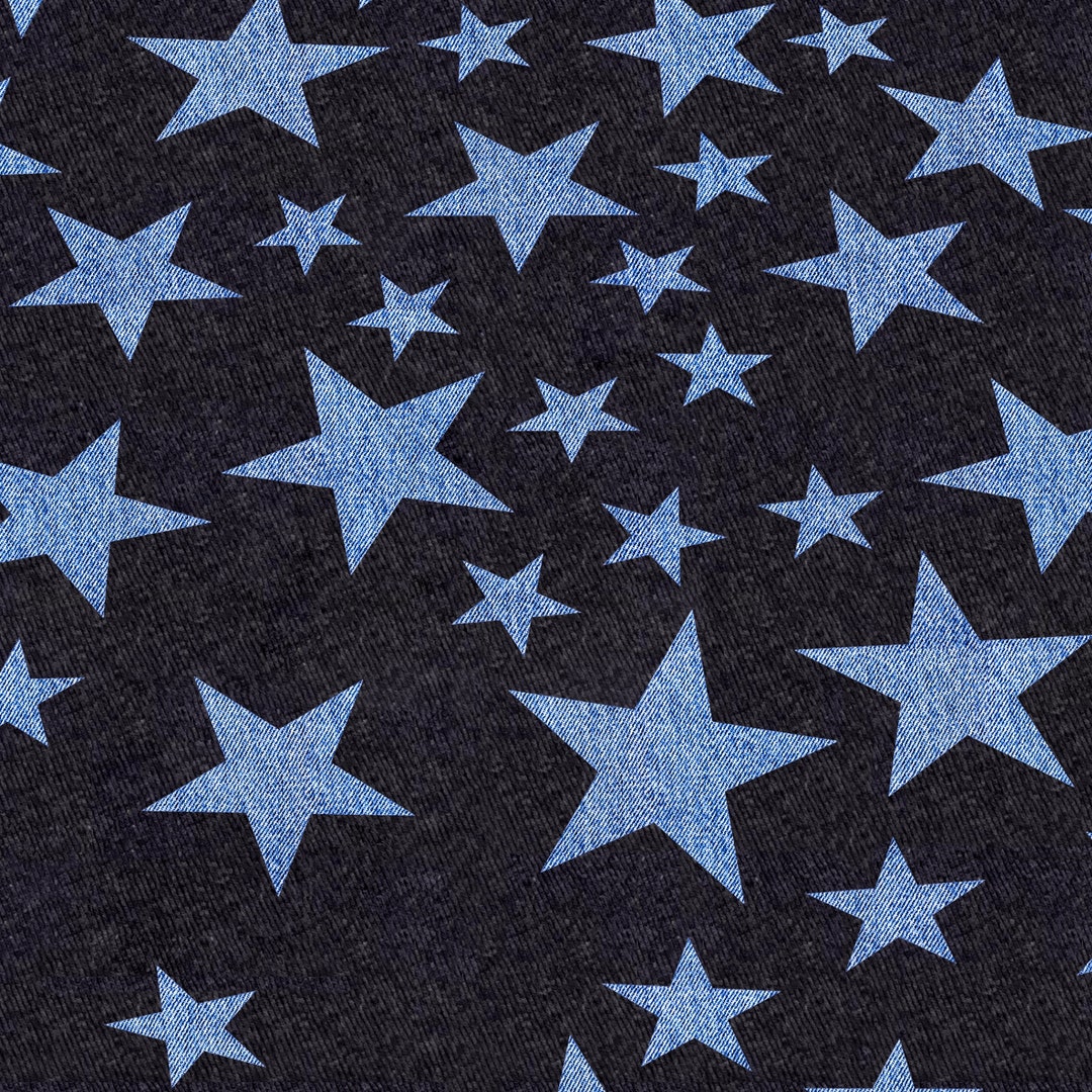 Iron on Denim Stars Transfer, Customise Clothing With Stars, Iron on ...