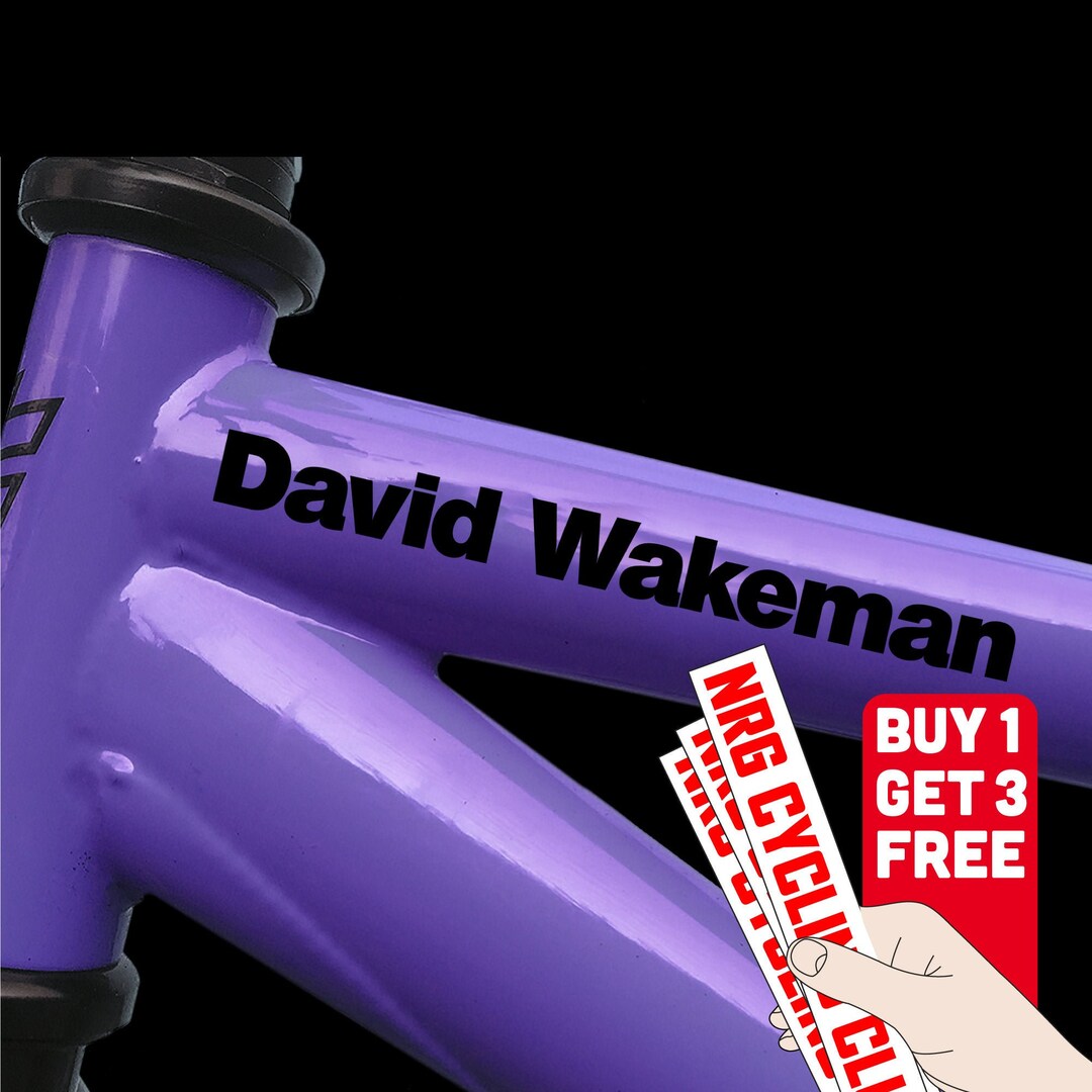 Bike Decal Bike Frame Name Decal MTB Sticker Vinyl Decal Personalised ...
